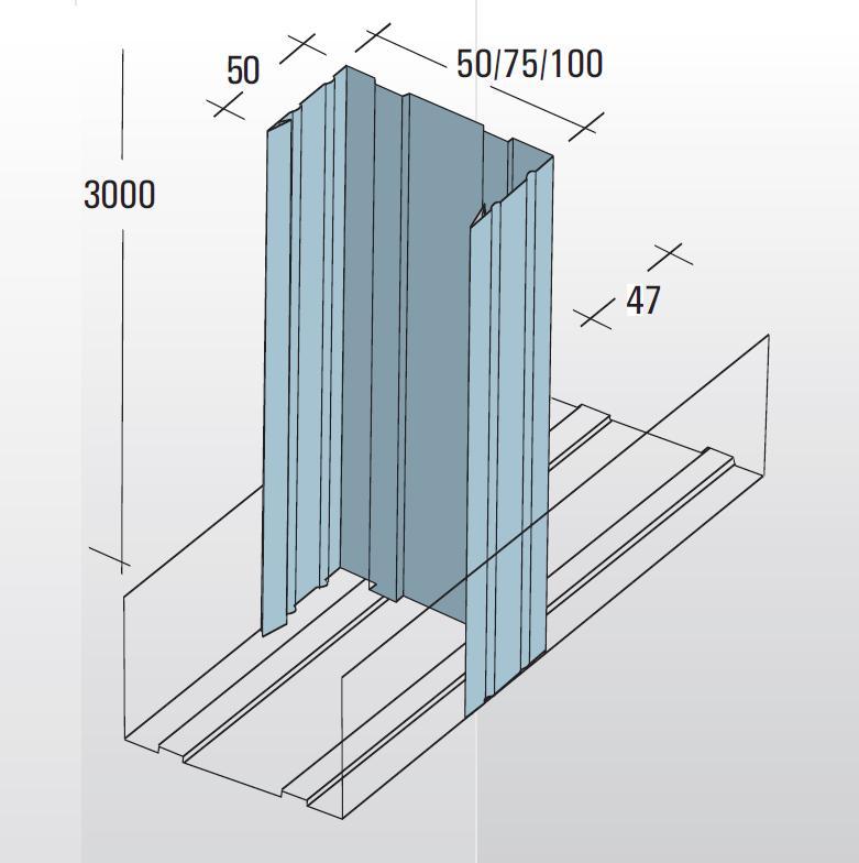 Montanţi C norma DIN - Profile Metalice Sisteme Gips Carton . Profile ...